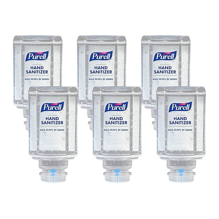 Purell Advanced Gel Hand Sanitizer Clean Scent for ES1 450 ml Refill 6 Carton