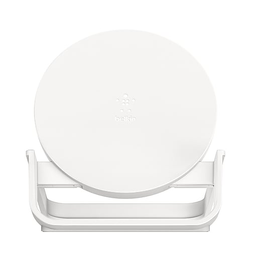 Belkin BOOST CHARGE Wireless Charging Stand, 10W, White | Staples