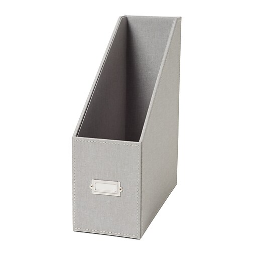 Martha Stewart Linen Magazine File Holder, Gray (MS107N) | Staples