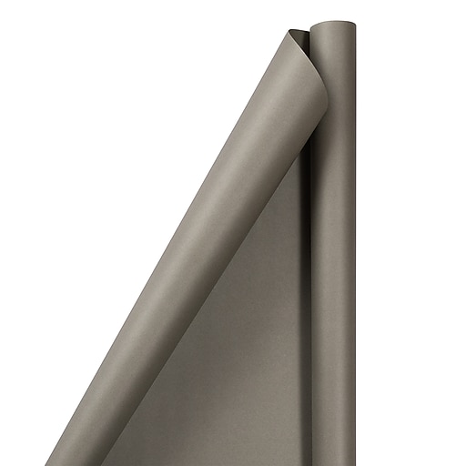 JAM Paper Wrapping Paper, 25 Sq. ft. x 30", Matte Grey (277013525 ...