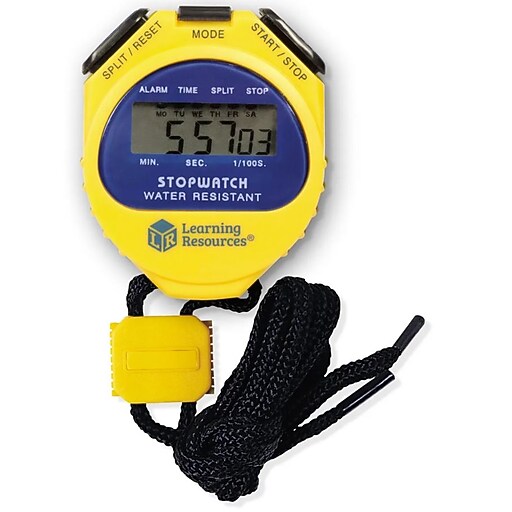 Learning Resources Big Digit LCD Waterproof Stopwatch, Yellow (LER0525 ...