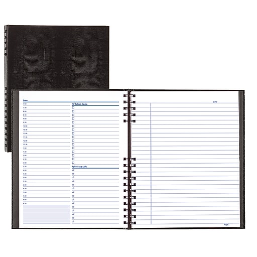 Blueline NotePro 8.5"W x 10.75"H Daily Planner, Black (A30C.81) | Staples