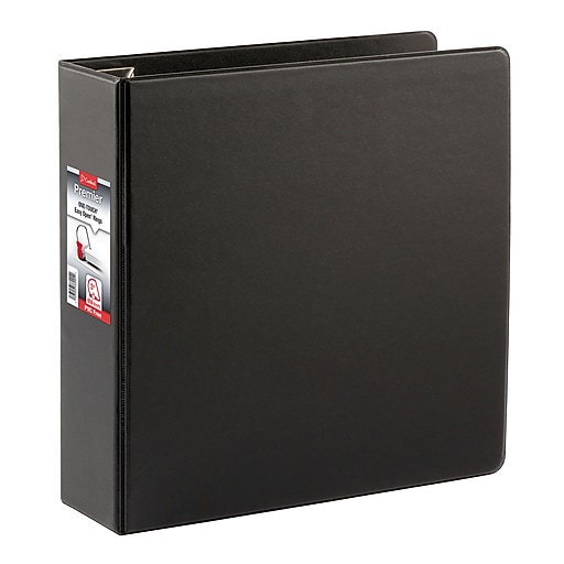Cardinal Premier Heavy Duty 3" 3-Ring Non-View Binders, D-Ring, Black ...