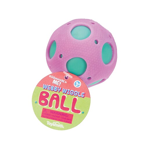 Toysmith Webby Wiggly Stress Ball, Assorted Colors (9632) | Staples