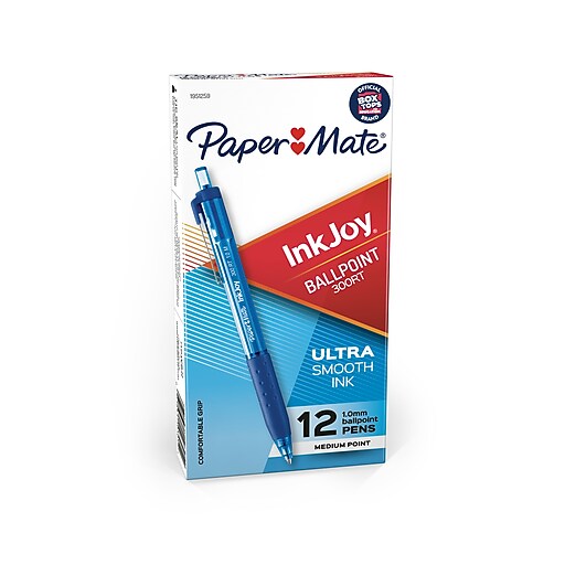Paper Mate InkJoy 300 RT Retractable Ballpoint Pen, Medium Point, Blue ...