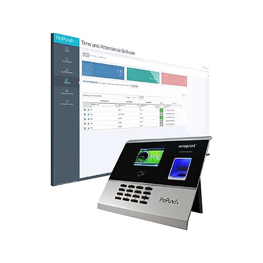 Acroprint ProPunch Fingerprint Time Clock System, Black/Gray (01-0289 ...