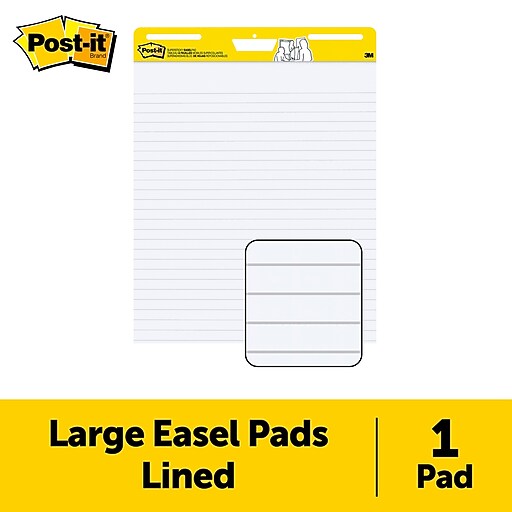 Post-it Super Sticky Notes, 25" x 30", Assorted Collection, Lined, 30 ...