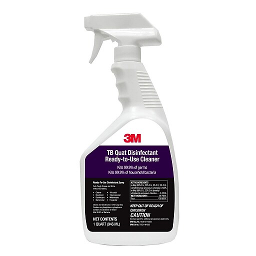 3M TG Quat All-Purpose Cleaners & Spray Disinfectant, Lemon Scent, 32 ...