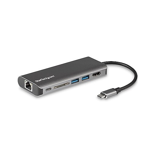 StarTech.com USB-C Multiport Adapter Travel Mini Docking Station, Black ...