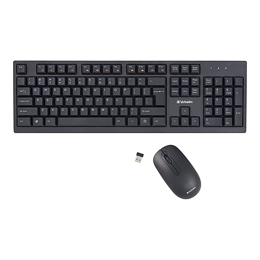 Verbatim Wireless Keyboard and Optical Mouse Combo, Black (70724) | Staples