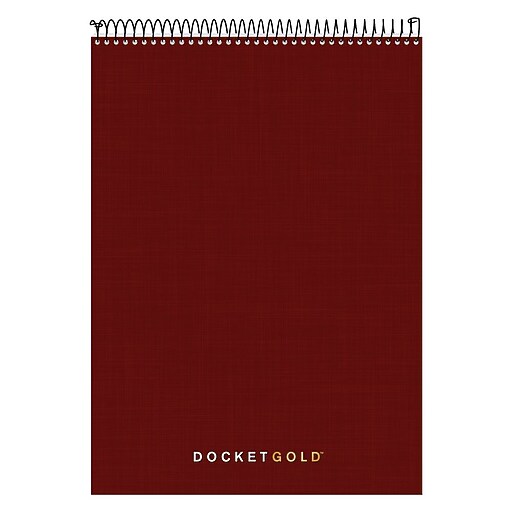 TOPS Docket Gold Notepad, 8.5" x 11.75", Project Ruled, Maroon, 70 ...