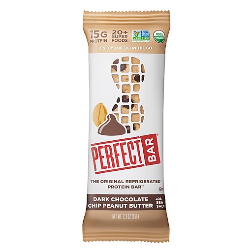 Perfect Snacks Gluten Free Dark Chocolate and Peanut Butter Protein Bar ...