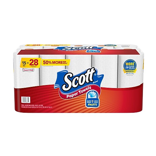 Scott Choose-A-Sheet Kitchen Roll Paper Towels, 1-ply, 102 Sheets/Roll ...