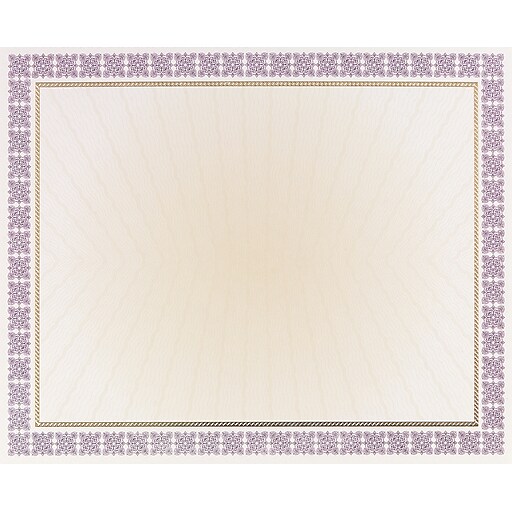 Great Papers Certificates, 8.5" x 11", Purple, 15/Pack (963023) | Staples