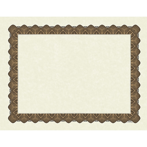 Great Papers Matte Certificates, 8.5" x 11", Beige/Gold, 100/Pack ...