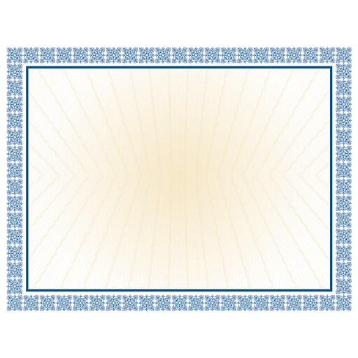 Masterpiece Studios Certificates, 8.5" x 11", Westminster Blue, 100 ...