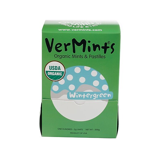 VerMints Wintergreen Mints, 100 Pieces/Pack, 100/Box (VNT00993) | Staples