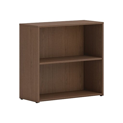 HON Mod 2-Shelf 29"H Bookcase, Sepia Walnut (HLPLBC3013B2.LSE1) | Staples