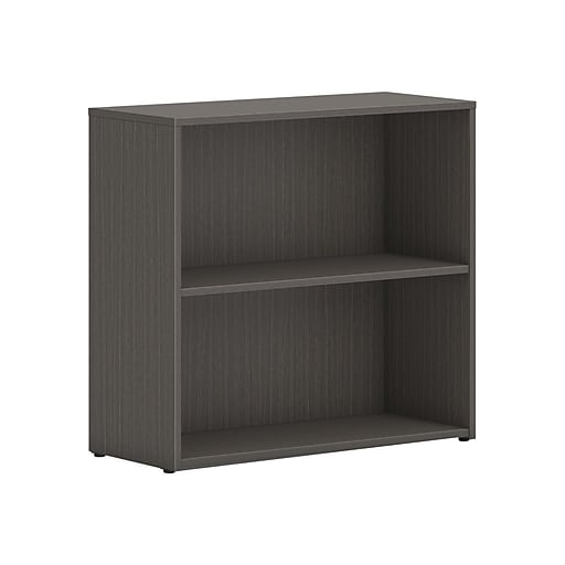 HON Mod 29"H 2-Shelf Bookcase, Slate Teak Laminate (HLPLBC3013B2.LSL1 ...
