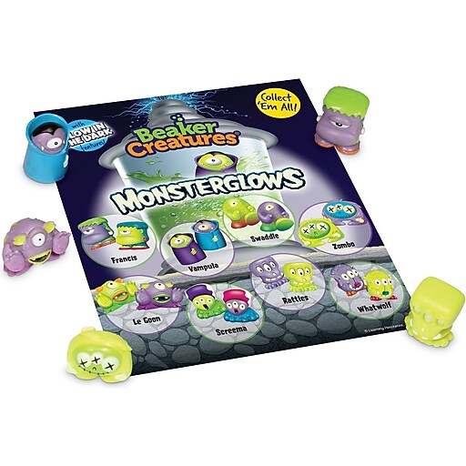 Learning Resources Beaker Creatures Monsterglows, Assorted Colors, 5 ...