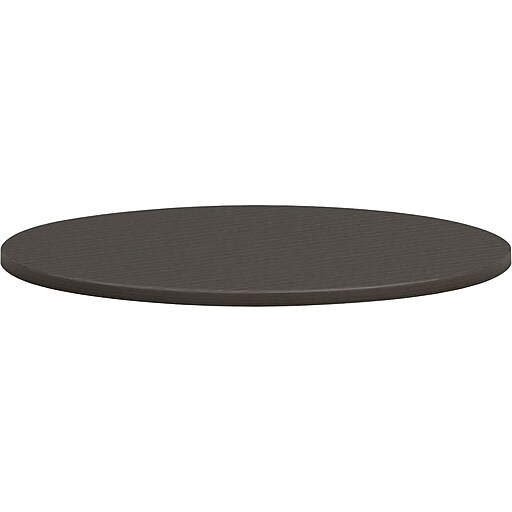 HON Mod 36"Dia. 1" Thickness Round Table Top, Laminate, Slate Teak ...
