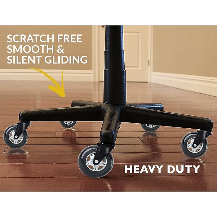Lifelong Wheels Rollerblade Style Office Chair Casters Replacement Chair Wheels Black Gray BL2375 Staples