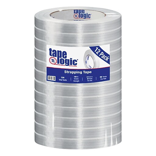 Tape Logic® 1400 Strapping Tape, 3/4" x 60 yds., Clear, 12/Case ...