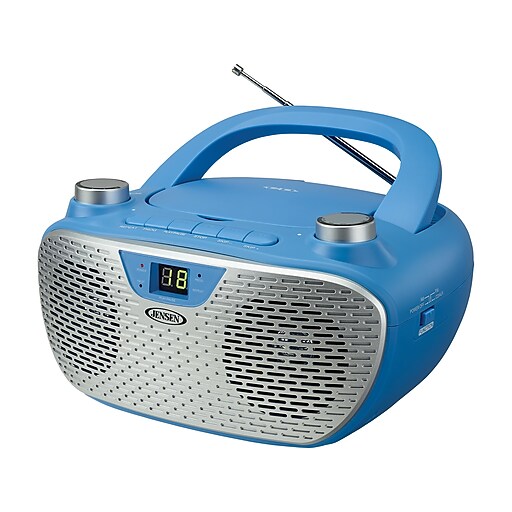 Jensen CD-485-BL CD/Radio Player, Blue | Staples