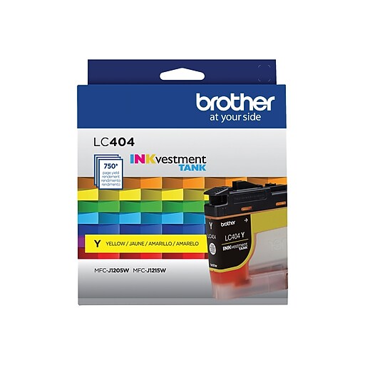 Brother LC404 Yellow Standard Yield Ink Cartridge, Prints Up to 750 ...