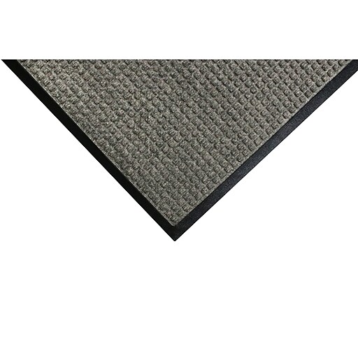 M+A Matting WaterHog Squares Classic Mat, Smooth, 4' x 10', Medium Grey ...