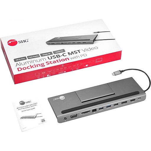 SIIG MST Video Docking Station with PD, Windows (JU-DK0E11-S1) | Staples
