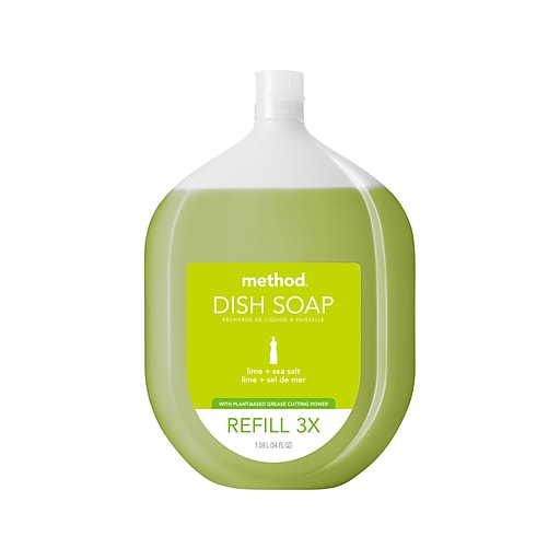 Method Liquid Dish Soap Refill, Lime + Sea Salt, 54 oz. (10575) | Staples