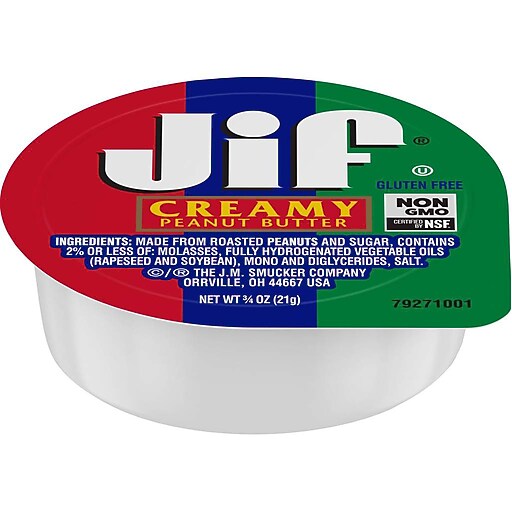 Jif Peanut Butter, 0.75 oz., 200/Carton (SMU08051) | Staples