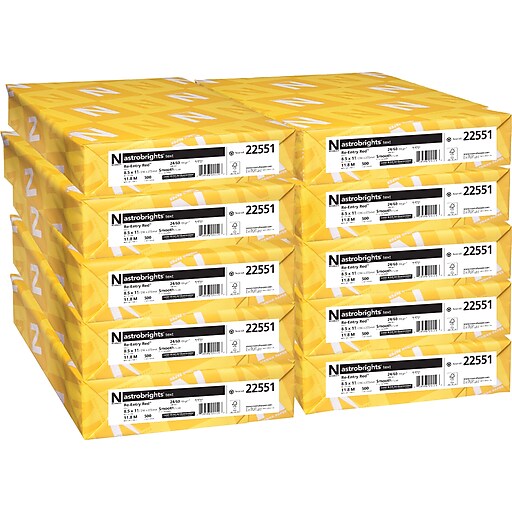 Astrobrights 30% Recycled Colored Paper, 24 lbs., 8.5" x 11", Re-Entry ...