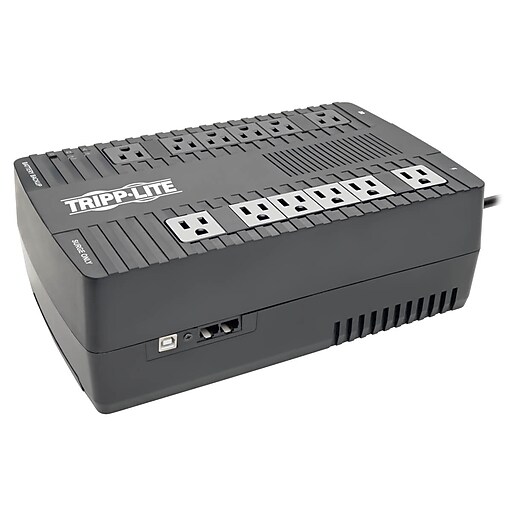 Tripp Lite AVR 900VA Battery Backup UPS, 12-Outlets, Black (AVR900U ...