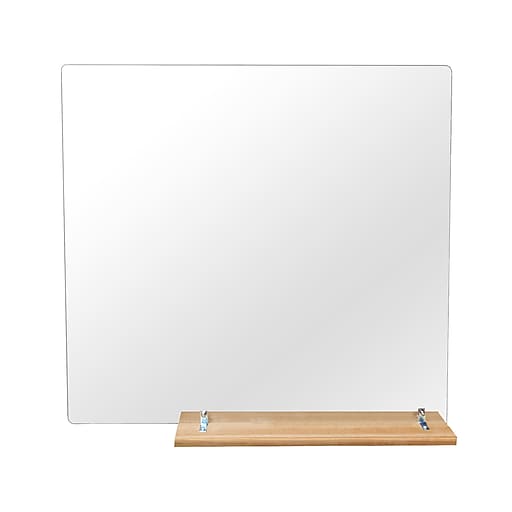 Gemini Freestanding Extended Workspace Divider, 32"H x 33"W, Clear ...