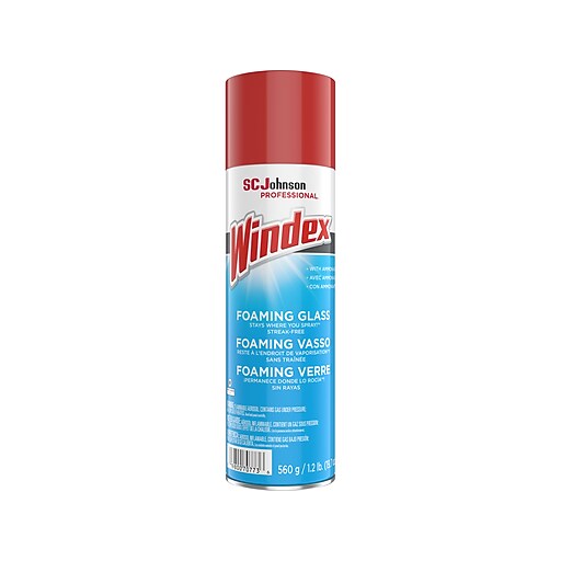 Windex Foaming Glass Cleaner Aerosol, 19.7 Oz., 6/Carton (333813CT ...