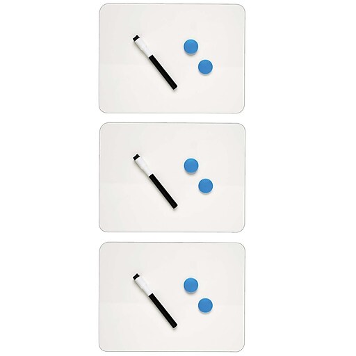 Charles Leonard 2-Sided Magnetic Plastic Mobile Dry-Erase Whiteboard, 9 ...