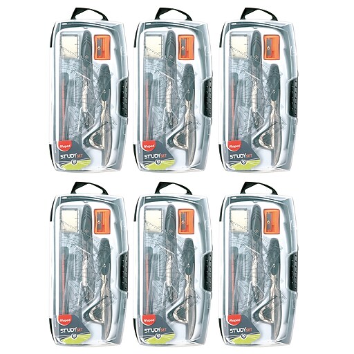 Maped® Study Metal Compass, 10 Piece Set, 6 Sets (MAP897010-6) | Staples
