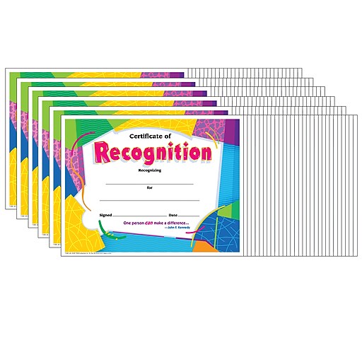 TREND Certificate of Recognition Colorful Classics Certificates, 30 Per ...