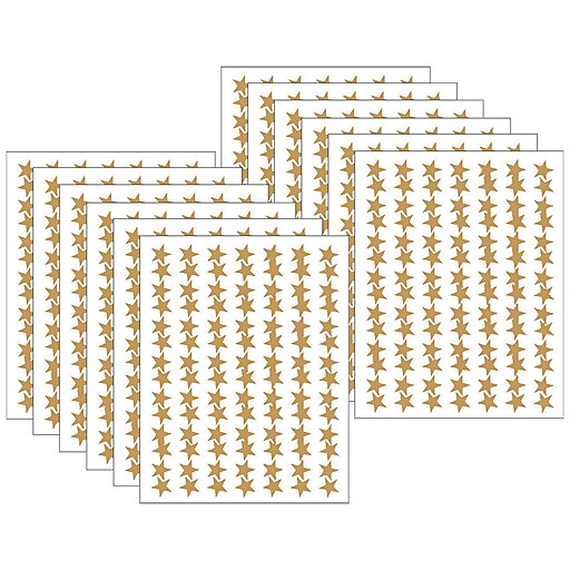 Teacher Created Resources Gold Stars Foil Stickers, 294 Per Pack, 12 ...