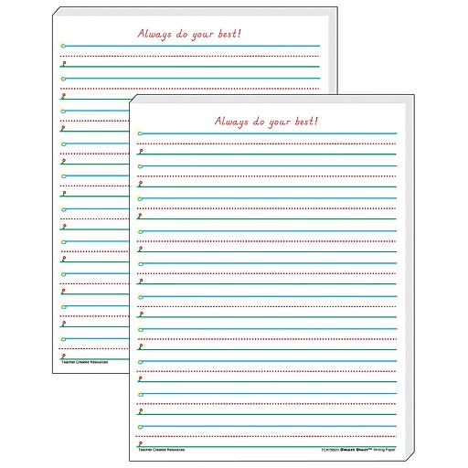 Teacher Created Resources 11" x 8.5" Smart Start 1-2, Writing Paper ...