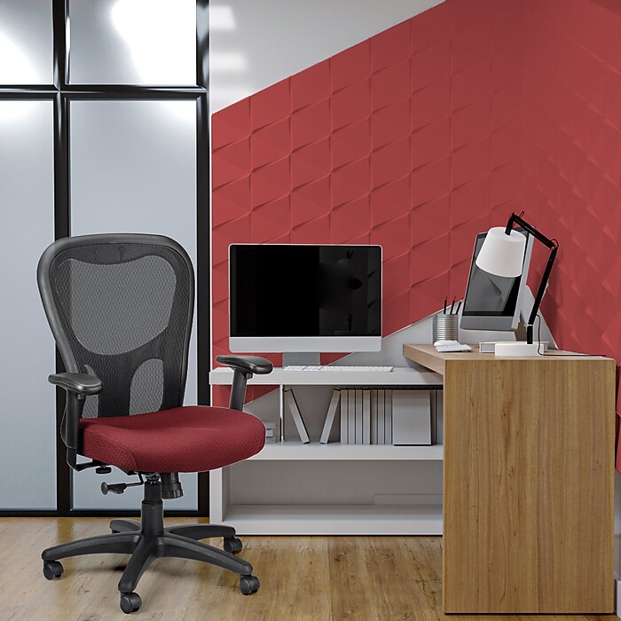Tempur Pedic TP9000 Mesh Task Chair Burgundy TP9000 Burgundy Staples