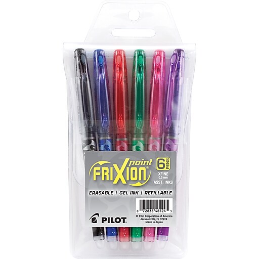 Pilot FriXion Point Erasable Gel Pens, Extra Fine Point, Assorted Ink ...