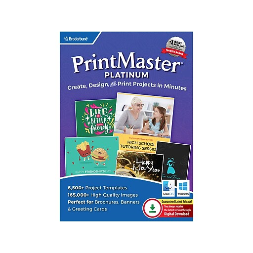 Broderbund Print Master Platinum for 1 User, Windows/Mac, Download ...