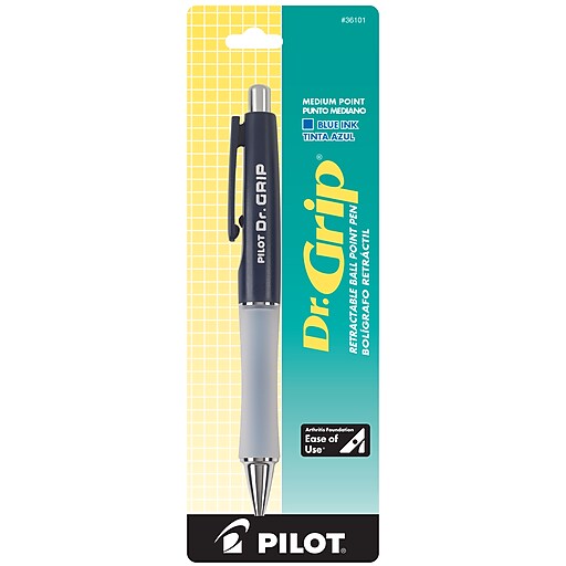 Pilot Dr. Grip Retractable Ballpoint Pen, Medium Point, Blue Ink (36101 ...