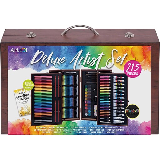Art 101 Deluxe Art Set, Assorted Colors, 215 Pieces (53215) | Staples