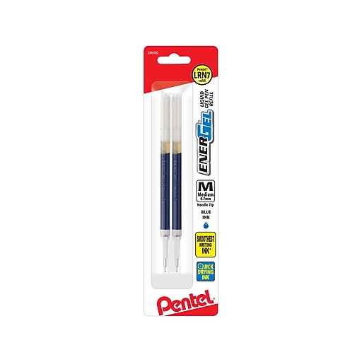 Pentel EnerGel Gel-Ink Pen Refill, Medium Point, Blue Ink, 2/Pack ...