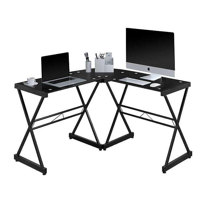 Techni mobili l shaped gaming desk store
