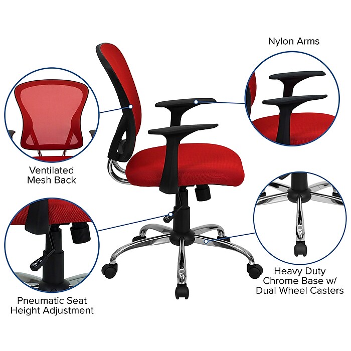 Red office chair staples store